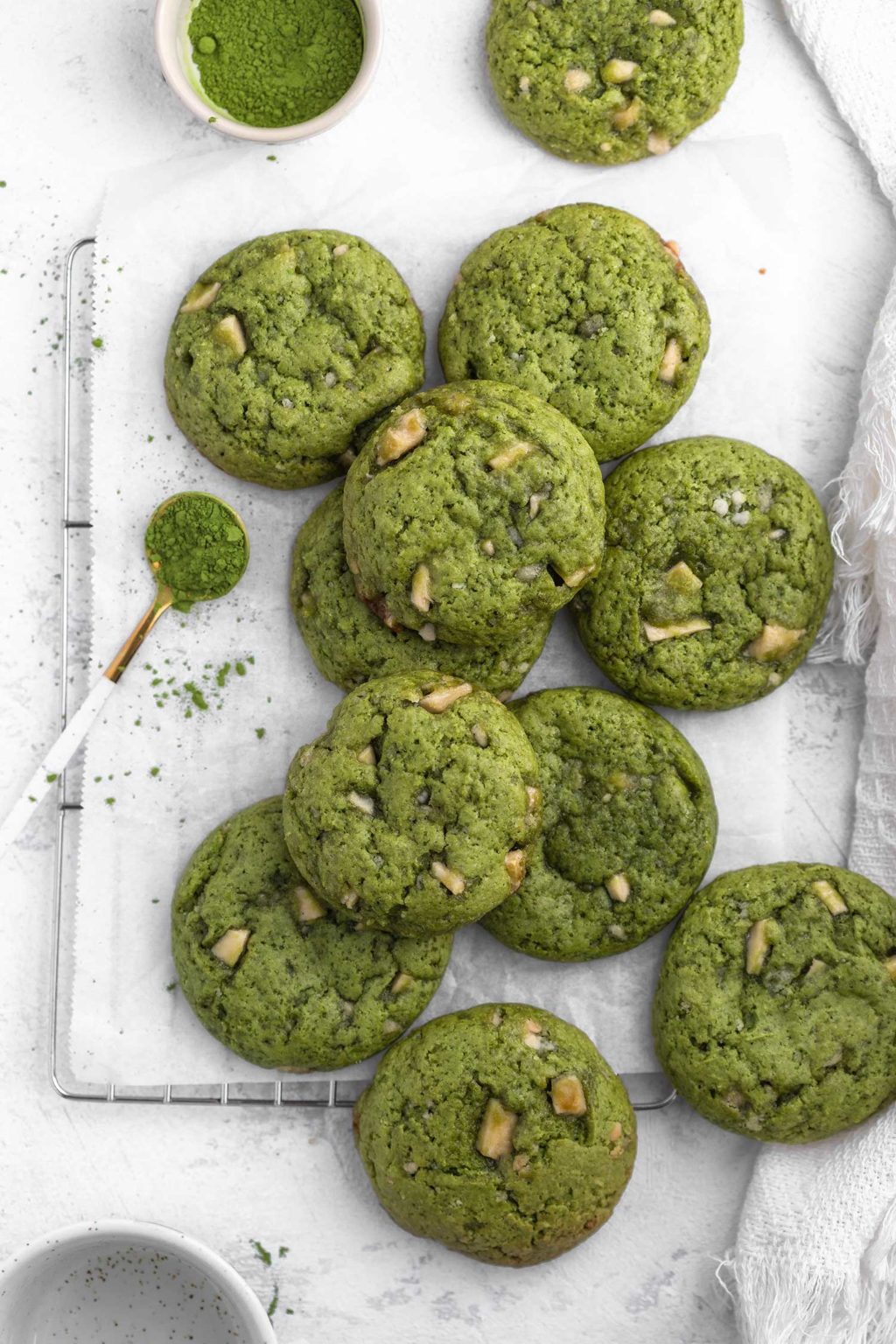 Vegan Matcha Cookies - Soft & Chewy | The Chestnut Bakery