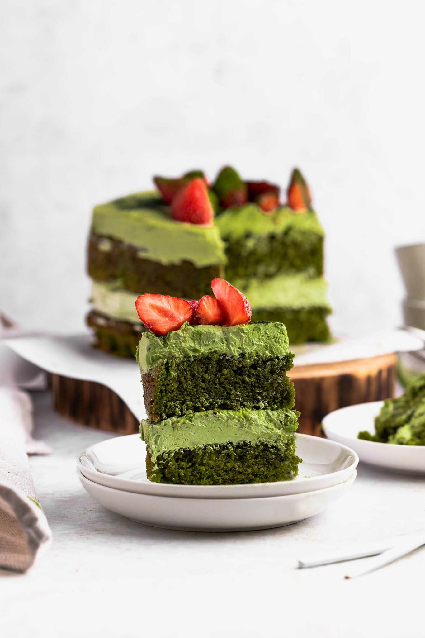 Super Easy Vegan Matcha Cake | The Chestnut Bakery