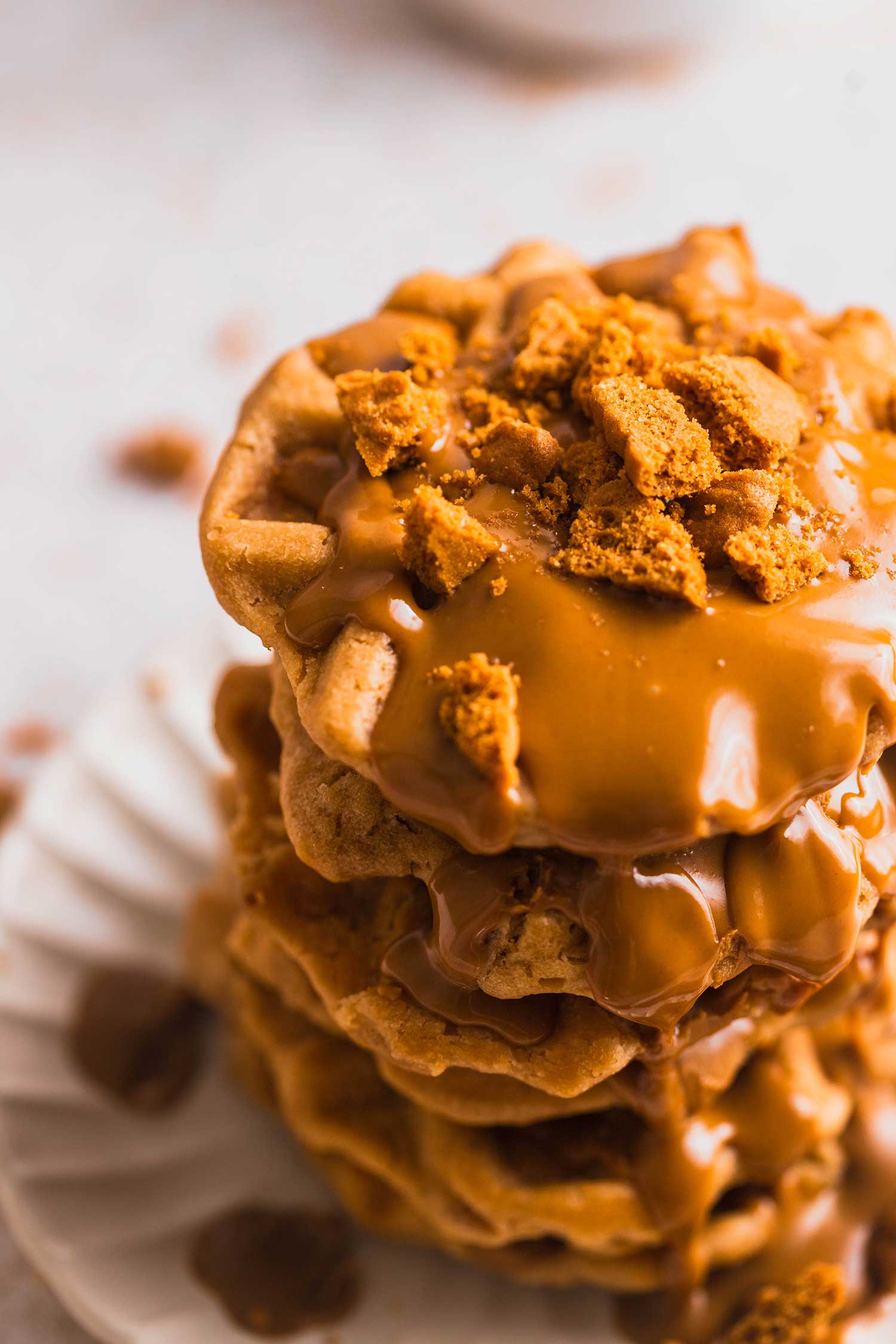 Biscoff Waffles - Vegan & Easy | The Chestnut Bakery