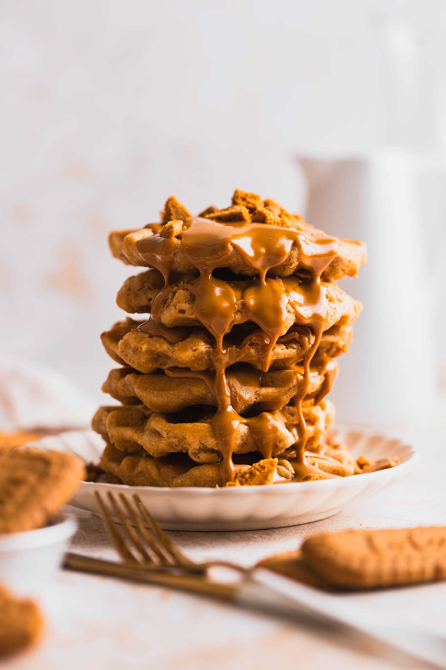 Biscoff Waffles - Vegan & Easy | The Chestnut Bakery