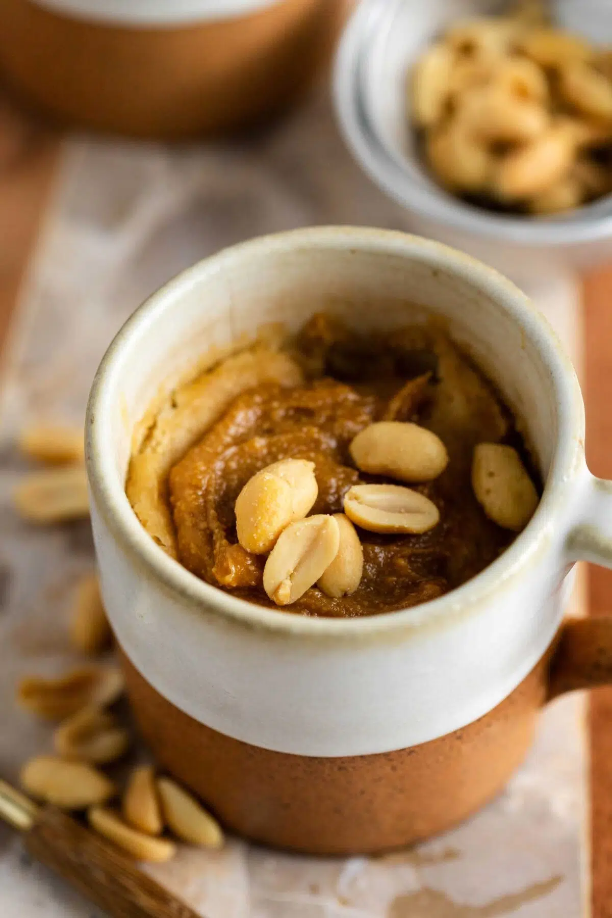 Easy & Simple Vegan Peanut Butter Mug Cake | The Chestnut Bakery