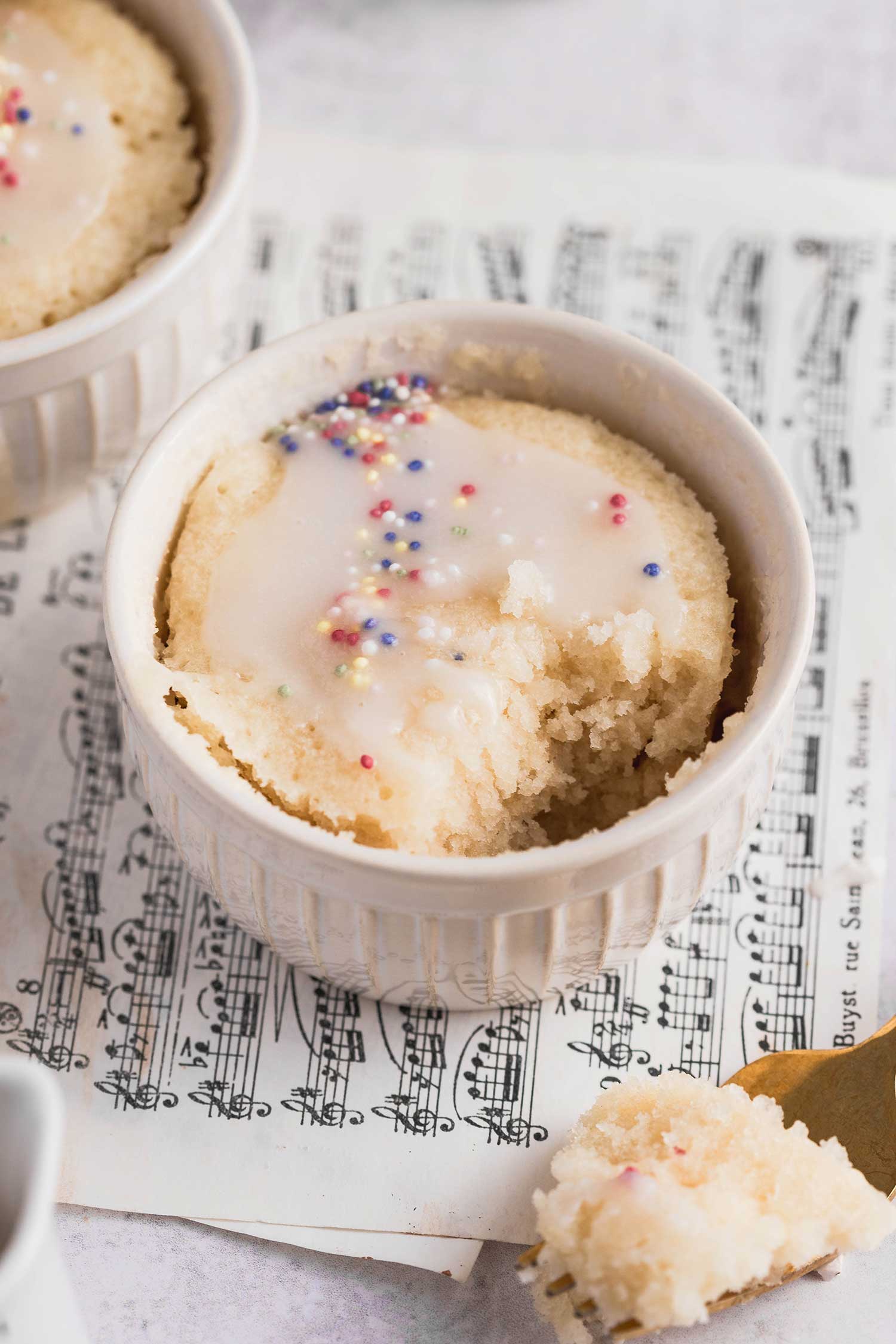 Easy & Quick! Vegan Vanilla Mug Cake (no butter) | The Chestnut Bakery